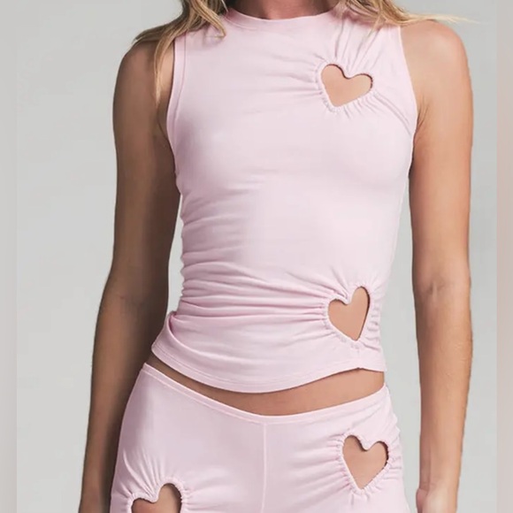 SKIMS | Tops | Skims Heart Cotton Blend Jersey Tank Skims Size M Color ...